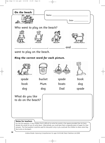 Comprehension - ages 5-6 (Year 2) | Teaching Resources