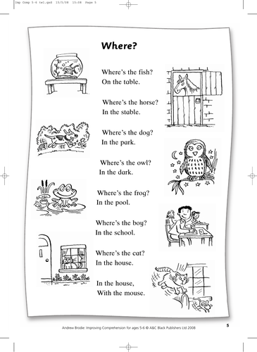 Comprehension - ages 5-6 (Year 2) | Teaching Resources