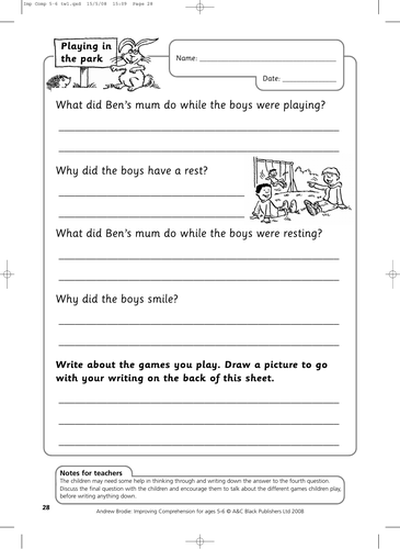 Comprehension - ages 5-6 (Year 2) | Teaching Resources