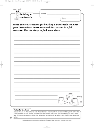 Reading comprehension age 7-8 (Year 4) | Teaching Resources