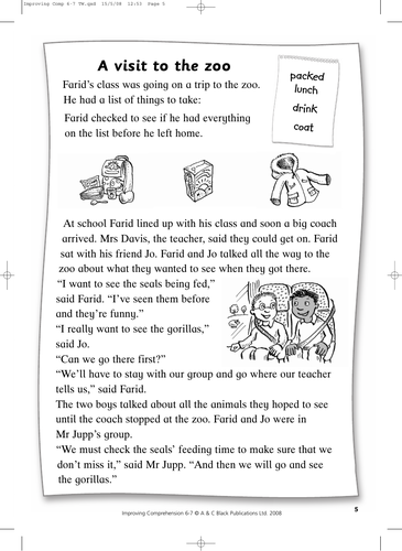 Reading comprehension ages 6-7 (year 3)) | Teaching Resources