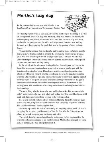 Reading comprehension age 9-10 (year 5) | Teaching Resources
