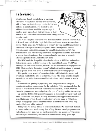 Reading comprehension age 9-10 (year 5) | Teaching Resources