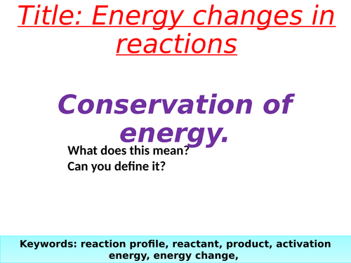 C5 energy changes + practical + exam questions | Teaching Resources