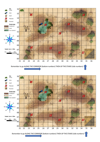KS3 Geography desert mapping lesson. Map reading & grid references ...