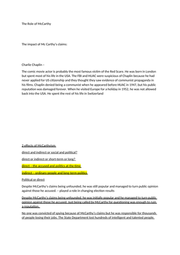 The Red Scare - McCarthyism – Civil Rights in the USA,1945-74 – Part 1 ...