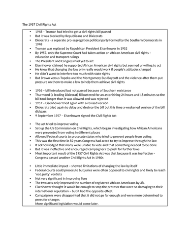 The 1957 Civil Rights Act – Civil Rights in the USA,1945-74 – Part 2 ...