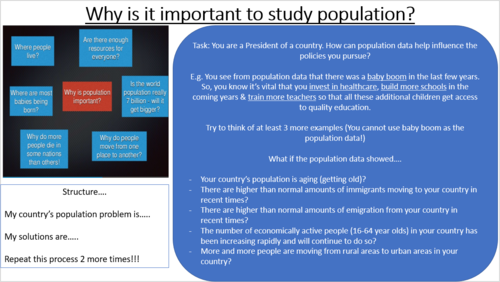IGCSE Geography Theme 1 Fully Resourced Bundle (Population & Migration ...