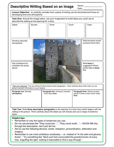 Descriptive Writing - Castle | Teaching Resources