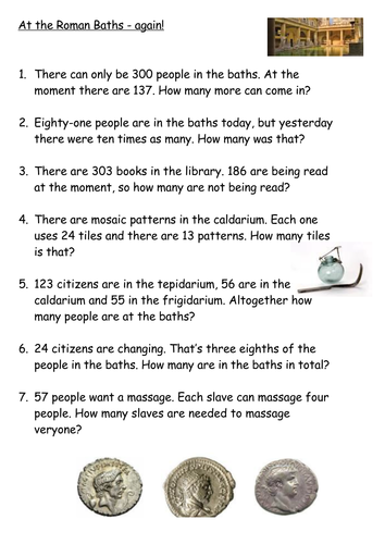 Year 3 Maths Observation - Romans - Addition and Subtraction Problems ...