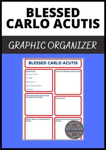 Blessed Carlo Acutis - Graphic Organizers - Saints - Catholic ...