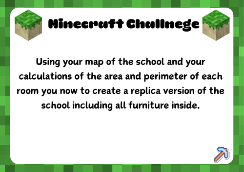 Minecraft Challenge - Area and Perimeter | Teaching Resources