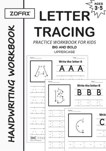 ABC Uppercase handwriting worksheets - Big and Bold | Teaching Resources