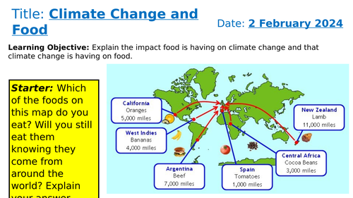 Climate Change and Food | Teaching Resources