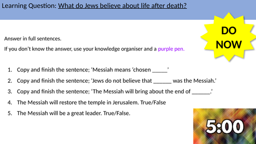 9.4 Life After Death, Judgement & Resurrection (AQA B JUDAISM ...