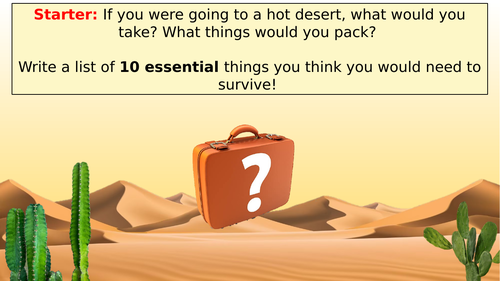 KS3 Geography: Hot Deserts - Animals and plants adapted to the hot ...