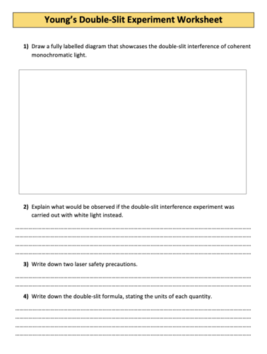 Electrons, Waves & Photons Worksheets - A Level Physics | Teaching ...