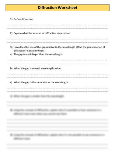Electrons, Waves & Photons Worksheets - A Level Physics | Teaching ...