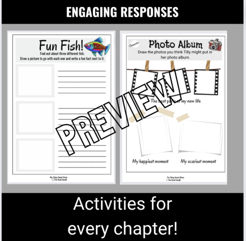 THE THING ABOUT OLIVER Novel Study and Reading Comprehension Questions ...