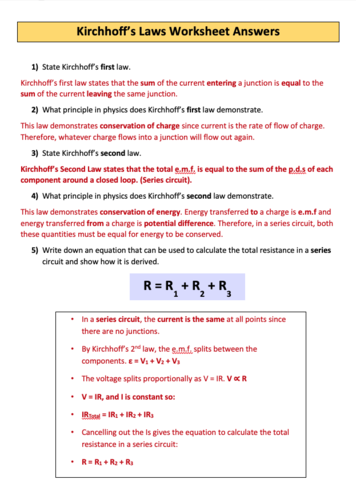 [Year 1] A Level Physics Worksheet Bundle | Teaching Resources