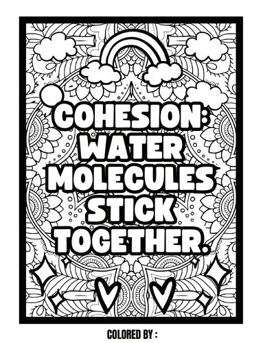 Properties Of Water, Relaxing Coloring Pages, Morning Work No Prep ...