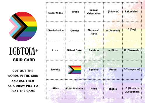 LGBTQIA+ Themed Pride Bingo Game ( 3X3) Pride Month Activity X 18 Cards ...