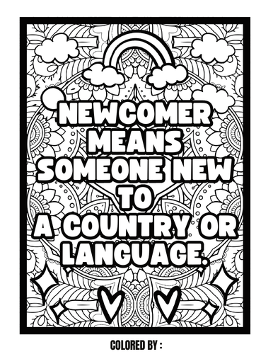 ESL Newcomer Vocabulary Cards, Mindfulness Coloring Sheets, No Prep ...