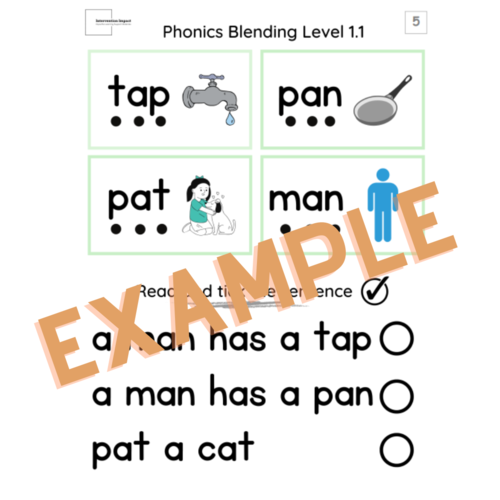 Phonics Worksheet Level 1.1 (Focused Sounds :m,a,s,d,t,i,n,p,g,o ...