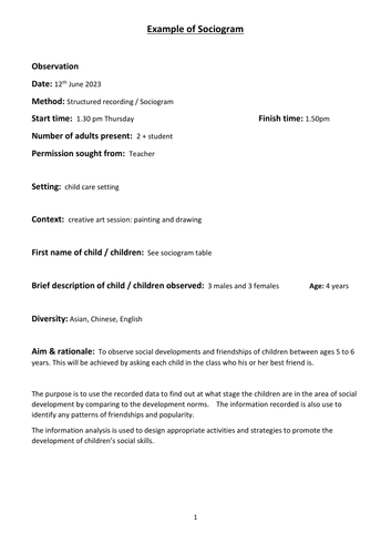 Childcare Education: Observation techniques: checklist, narrative, time ...