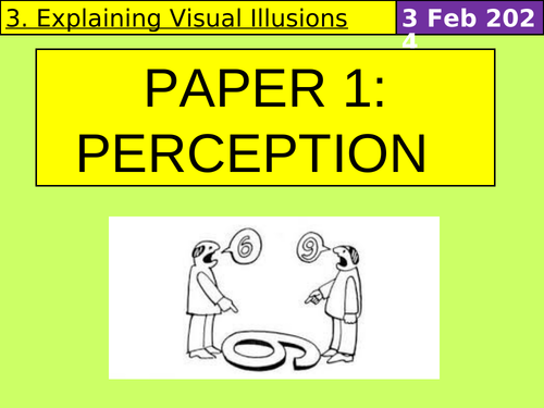AQA GCSE Psychology: Paper 1 - PERCEPTION BUNDLE | Teaching Resources