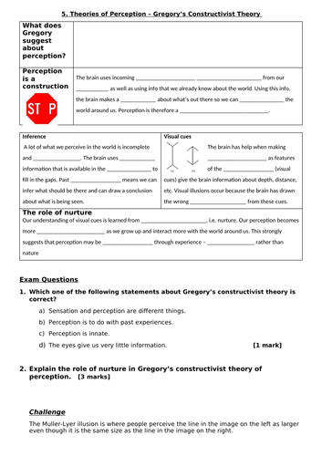 AQA GCSE Psychology: Paper 1 - PERCEPTION BUNDLE | Teaching Resources AQA GCSE Psychology: Paper 1 - PERCEPTION BUNDLE | Teaching Resources