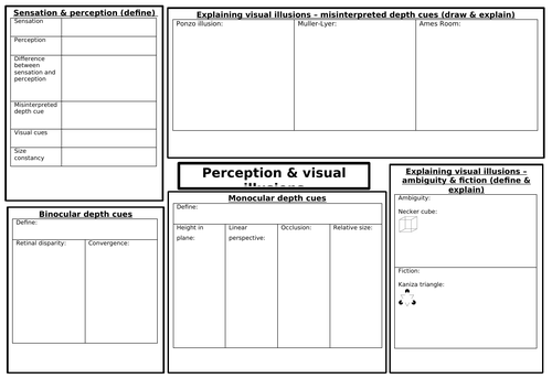AQA GCSE Psychology: Paper 1 - PERCEPTION BUNDLE | Teaching Resources
