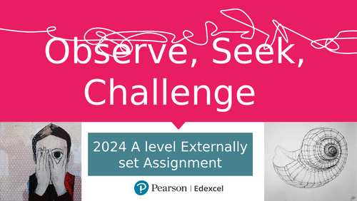 Observe Seek Challenge 2024 A level ESA Pearson Edexcel Year 13 Art ...