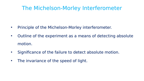 Turning Points - The Michelson-Morley Experiment - AQA A-Level ...