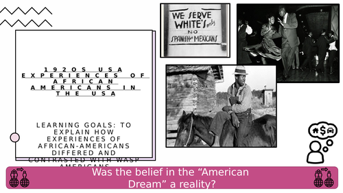 1920s USA Life for African Americans | Teaching Resources
