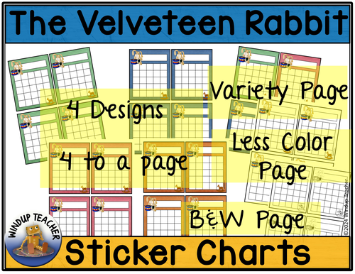Velveteen Rabbit Sticker Reward Charts - Positive Behavior Incentive ...