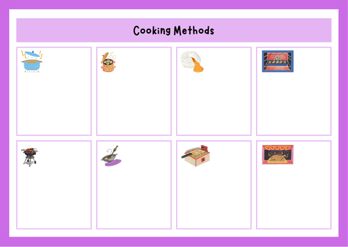 Cooking Methods Worksheets | Teaching Resources