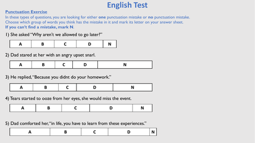 SEAG Transfer Test Practice Paper - 62 Questions (with answers ...