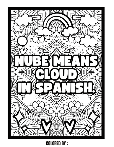 Spanish Vocabulary Weather Coloring Pages, Printable Sheets, No Prep ...