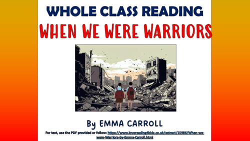 When We Were Warriors - Whole Class Reading Session! | Teaching Resources
