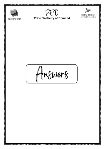 Edexcel A level Business Price Elasticity of Demand (PED) Tricky Topic ...