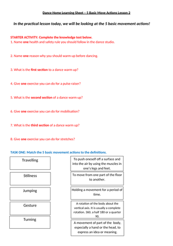 KS3 Dance Introduction to Dance | Teaching Resources