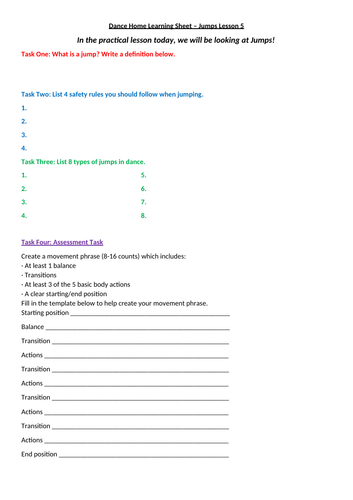 KS3 Dance Introduction to Dance | Teaching Resources