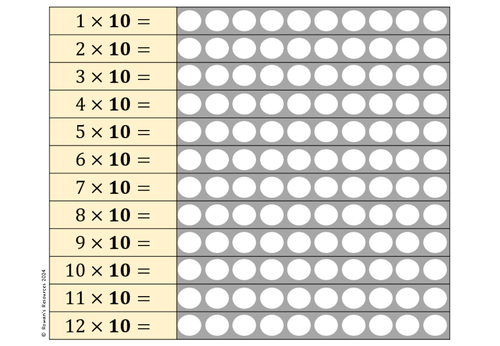Times Tables Arrays Mat/Grids | Teaching Resources