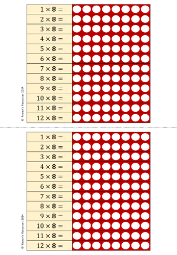 Times Tables Arrays Mat/Grids | Teaching Resources
