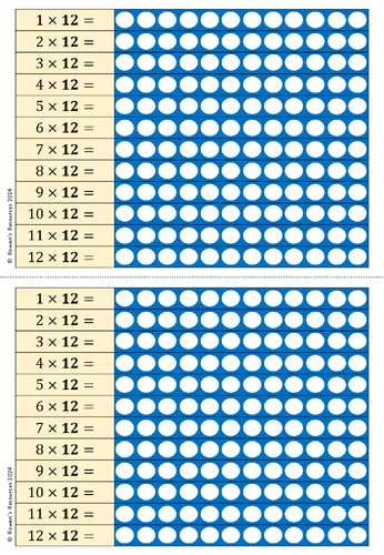 Times Tables Arrays Mat/Grids | Teaching Resources