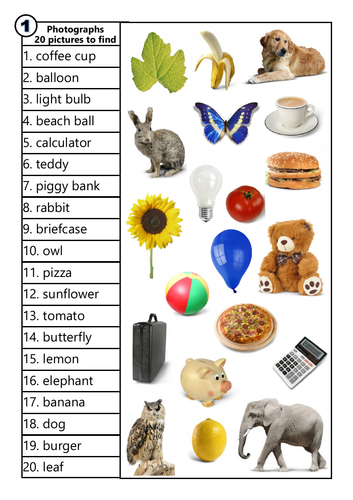 Literacy Photographs and Words Match KS1 | Teaching Resources