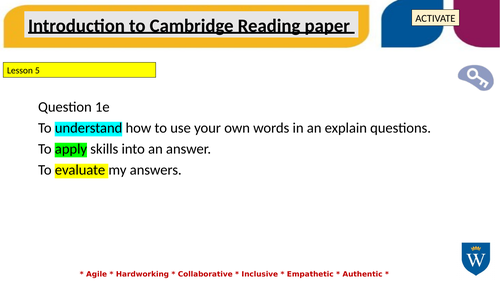 KS3- Cambridge style - Questions | Teaching Resources
