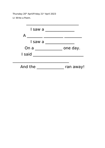 EYFS - Reception Minibeasts Poem and rhyme CLL unit | Teaching Resources