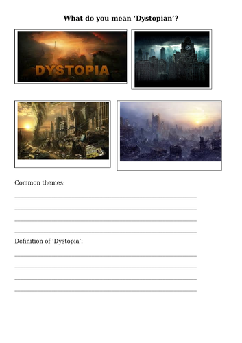 Dystopian Genre - Wider Reading | Teaching Resources